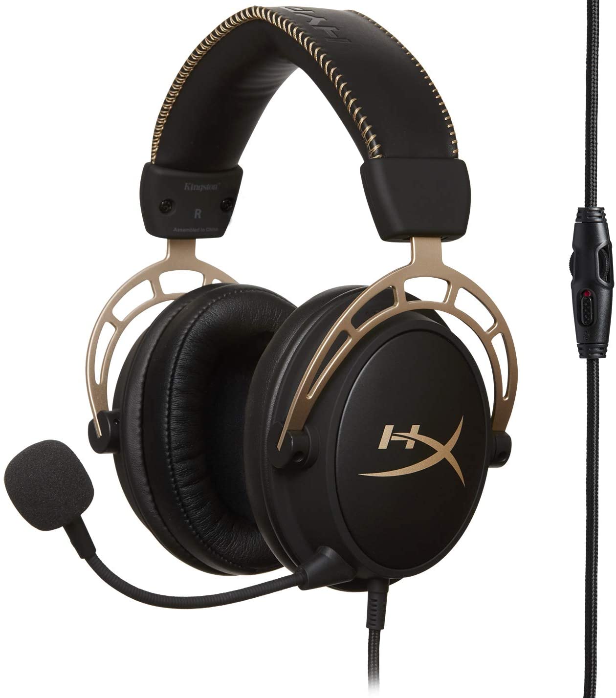 HyperX Cloud Alpha Gold Gaming Kopfhörer mit In-Line Audio Control PC ...